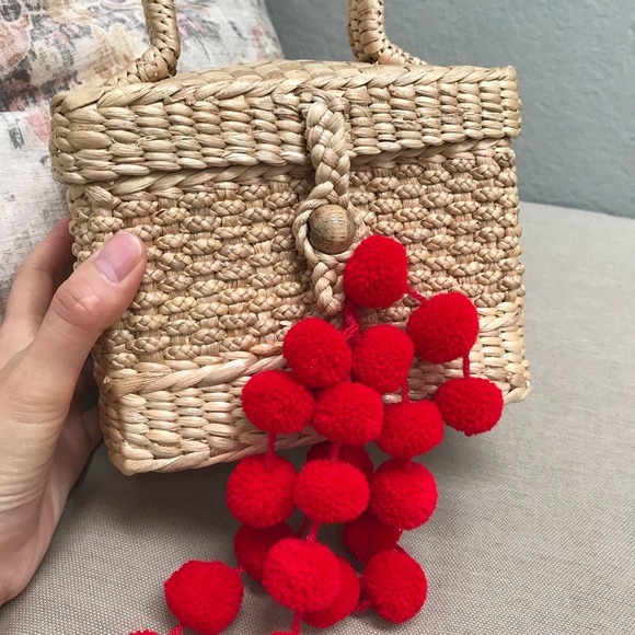 Bags | Mini Straw Bag Straw Basket Bag | Poshmark